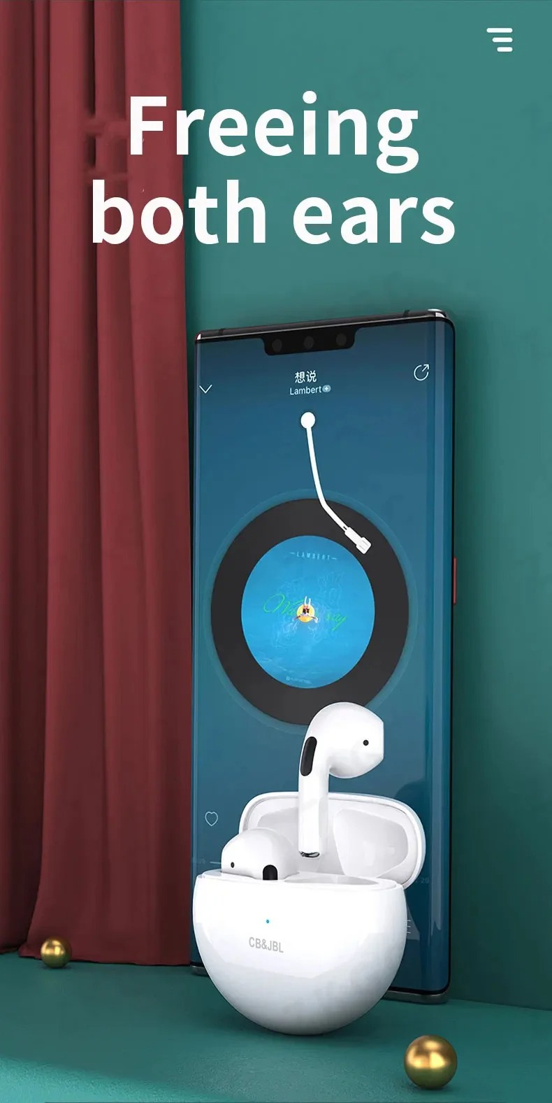 Pro 6 TWS Wireless Headphones with Mic Fone Bluetooth Earphones Sport ...