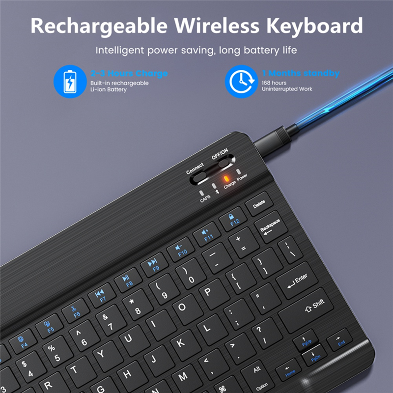 Mini Wireless Bluetooth Keyboard Mouse Combo English Bd