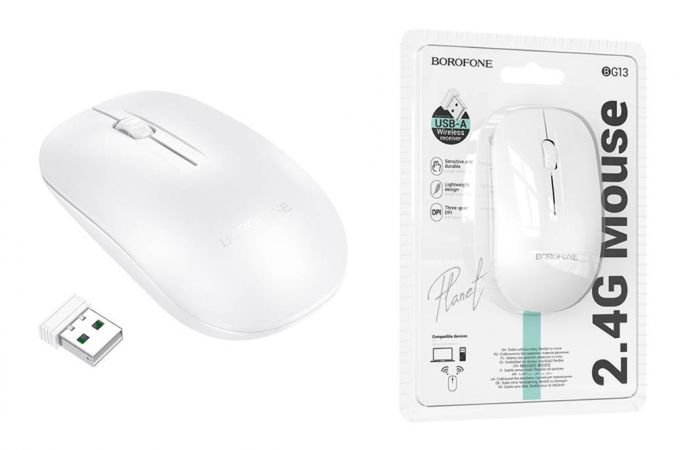 BOROFONE BG14 Business Wireless Mouse 2.4G Bluetooth Portable Office ...