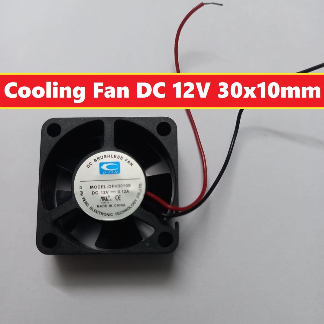 Cooling Fan DC 12V 30x10mm Fan With Cable 30mm Fan 12V Fan 3010 Mini ...