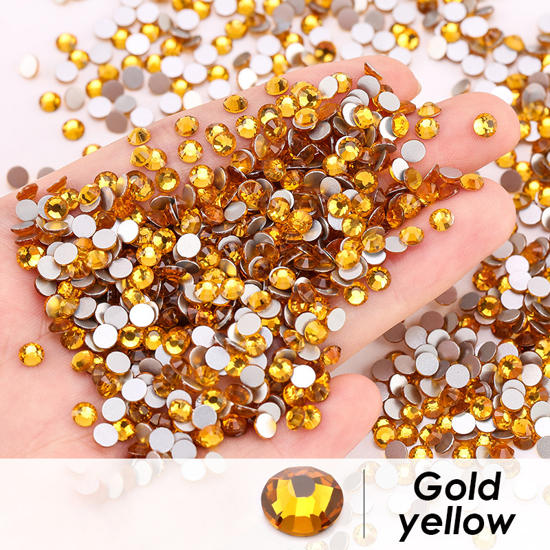 1440pcs 2mm DIY Beads Rhinestone Flat Back Bead Charm Rhinestones ...