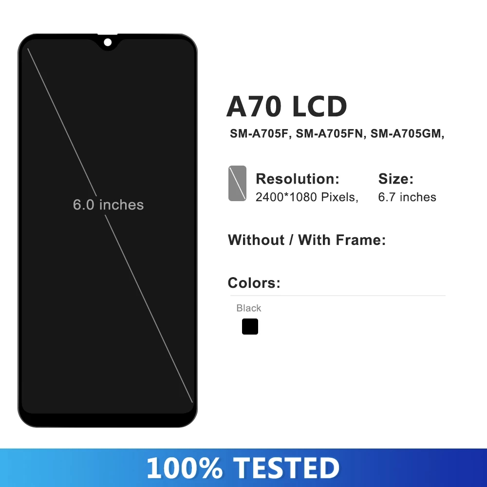 LCD No Frame For Samsung Galaxy A70 SM-A705F A705GM Display Touch ...