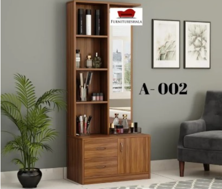 Furnitureshala Dressing Table with Shelves and Multiple Drawers(6ft/2ft ...