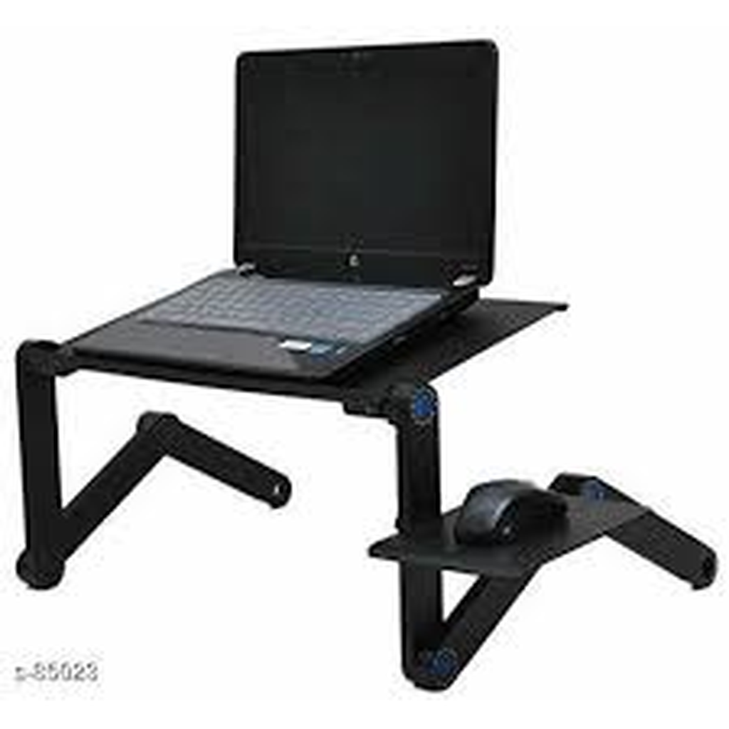 Aluminium Laptop Table T8 with air cooler - Black | Daraz.com.bd