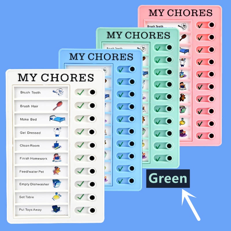 Reusable Daily Task Planning Board Detachable Chores Checklist Board Self-discipline Punch Card ...