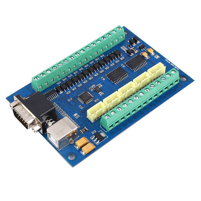 MACH3 USB CNC 5-Axis Stepper Motion Card Controller Break-out Board 12 ...