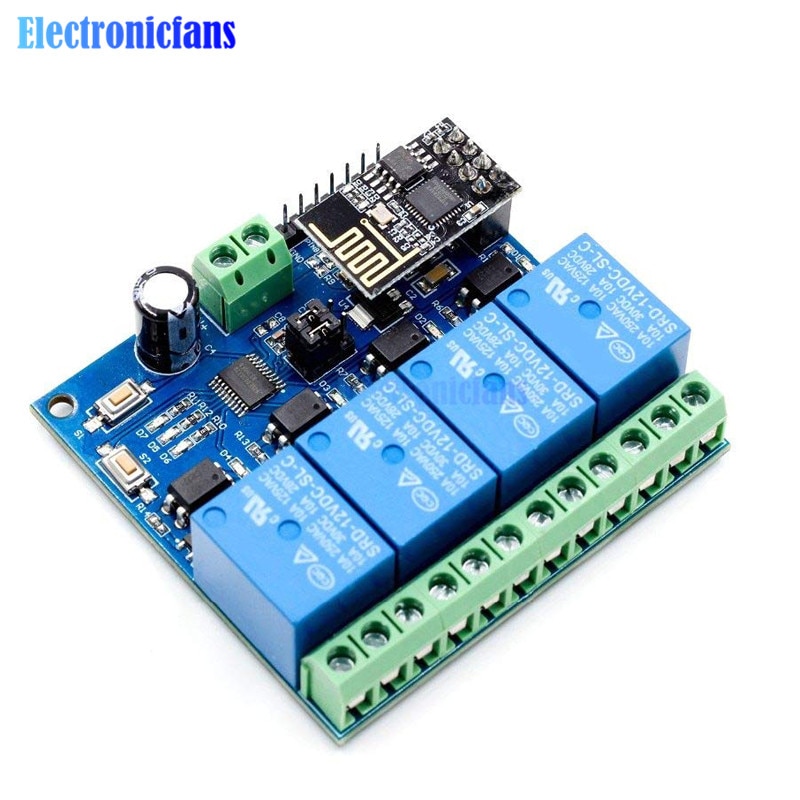 diymore DC 12V ESP8266 ESP-01 4 Channel Relay Board Module ESP-01 WIFI ... diymore DC 12V ESP8266 ESP-01 4 Channel Relay Board Module ESP-01 WIFI ...