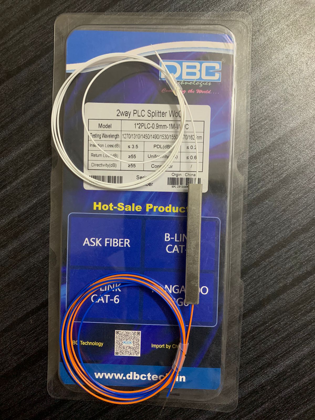 DBC FTTH 1:2/1:4/1:8/1:16 optical fiber PLC splitter without connector ...