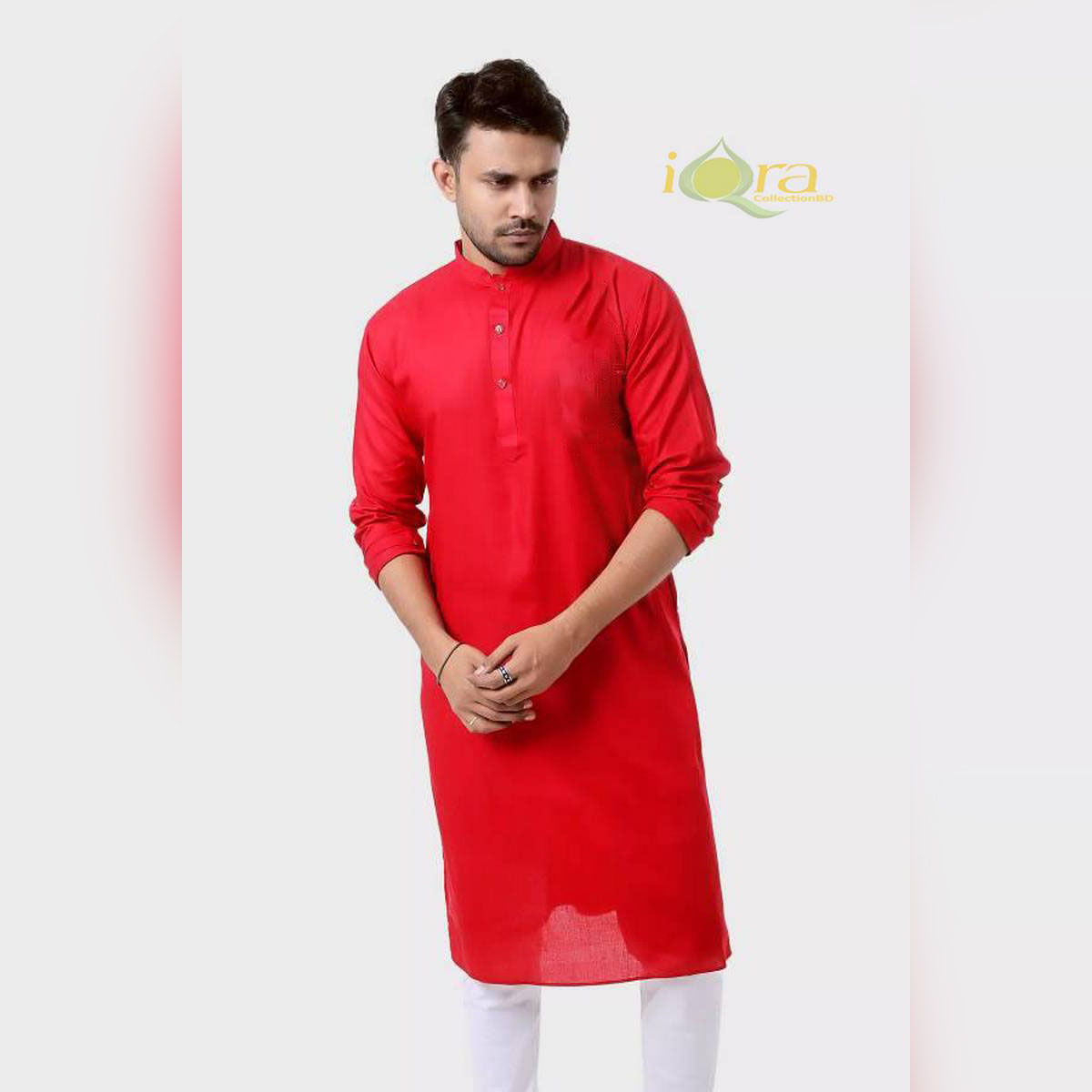 Red Semi Long Panjabi For Men - Panjabi - Panjabi For Men - কাপল ড্রেস ...
