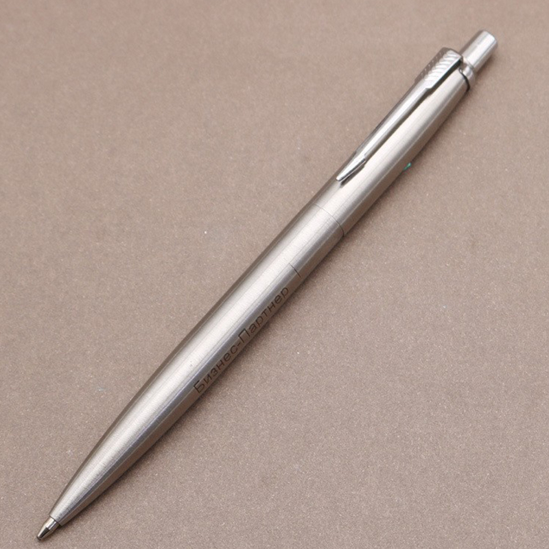 Metal Ballpoint Pen stainless steel color Press signature pen ball ...