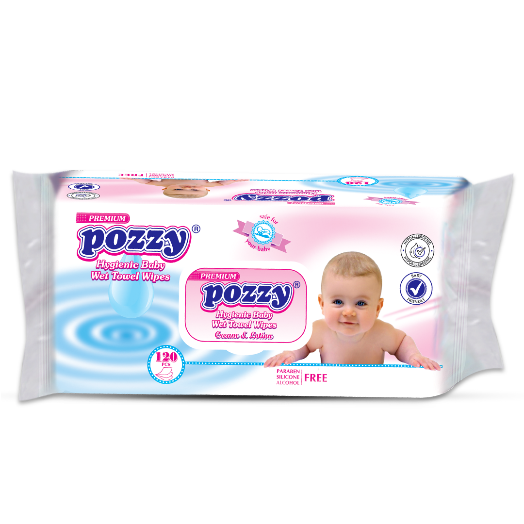 Pozzy Premium Wet Wipes-Refil-120 pcs | Daraz.com.bd