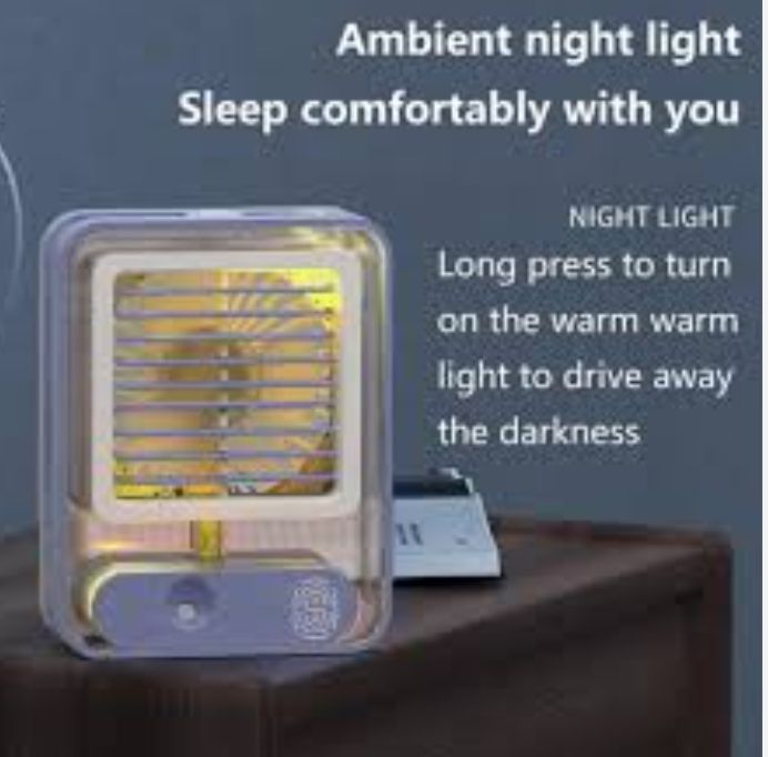 Cooler fan with Mist spray Charging Desk Fan Night Light,Electric ...