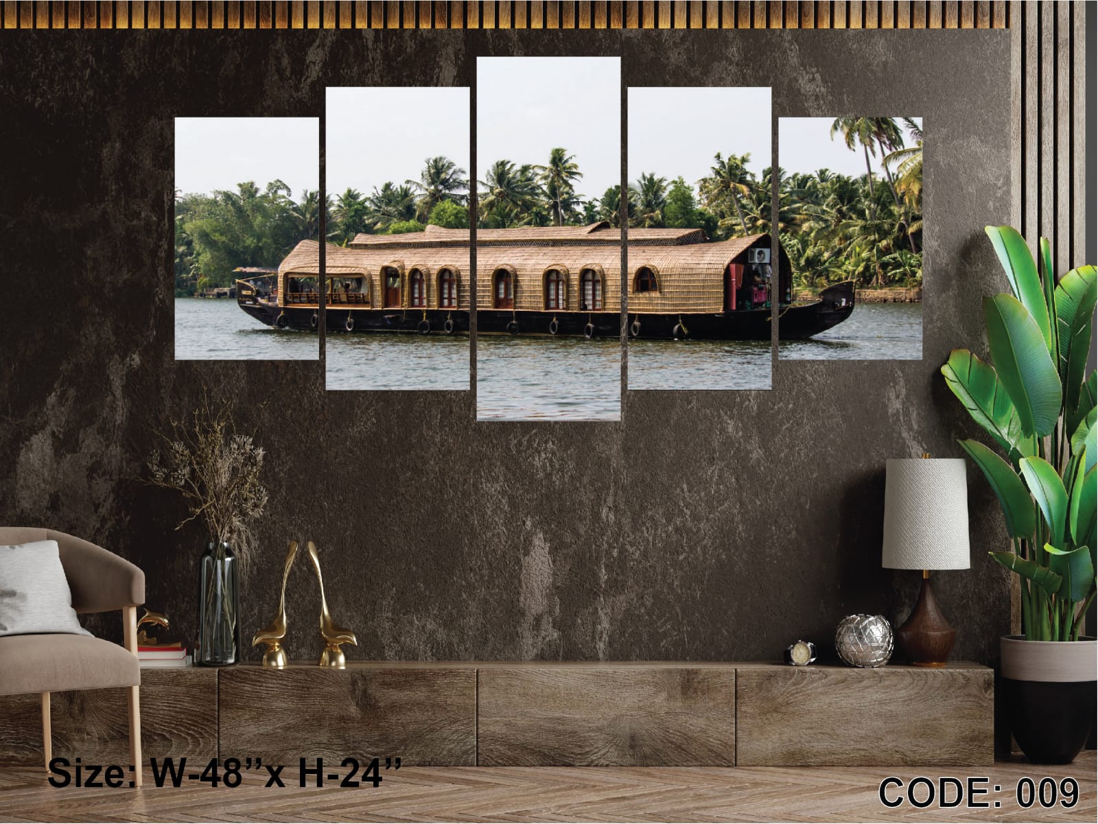 5Pcs In 1 Set Wall Canvas Art Ready to Hang for Living Room or Bedroom ...