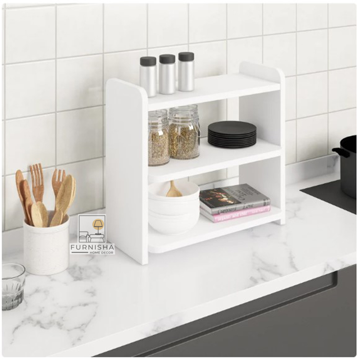 Furnisha Kitchen Countertop Shelf, Kitchen Stand, Wooden Spice Rack ...