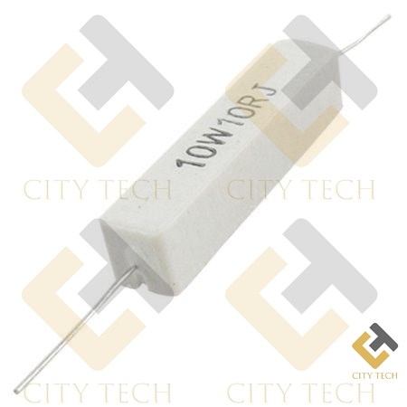 2Pcs Wirewound 10W 10 Ohm Ceramic Cement High Power Wirewound Resistor ...