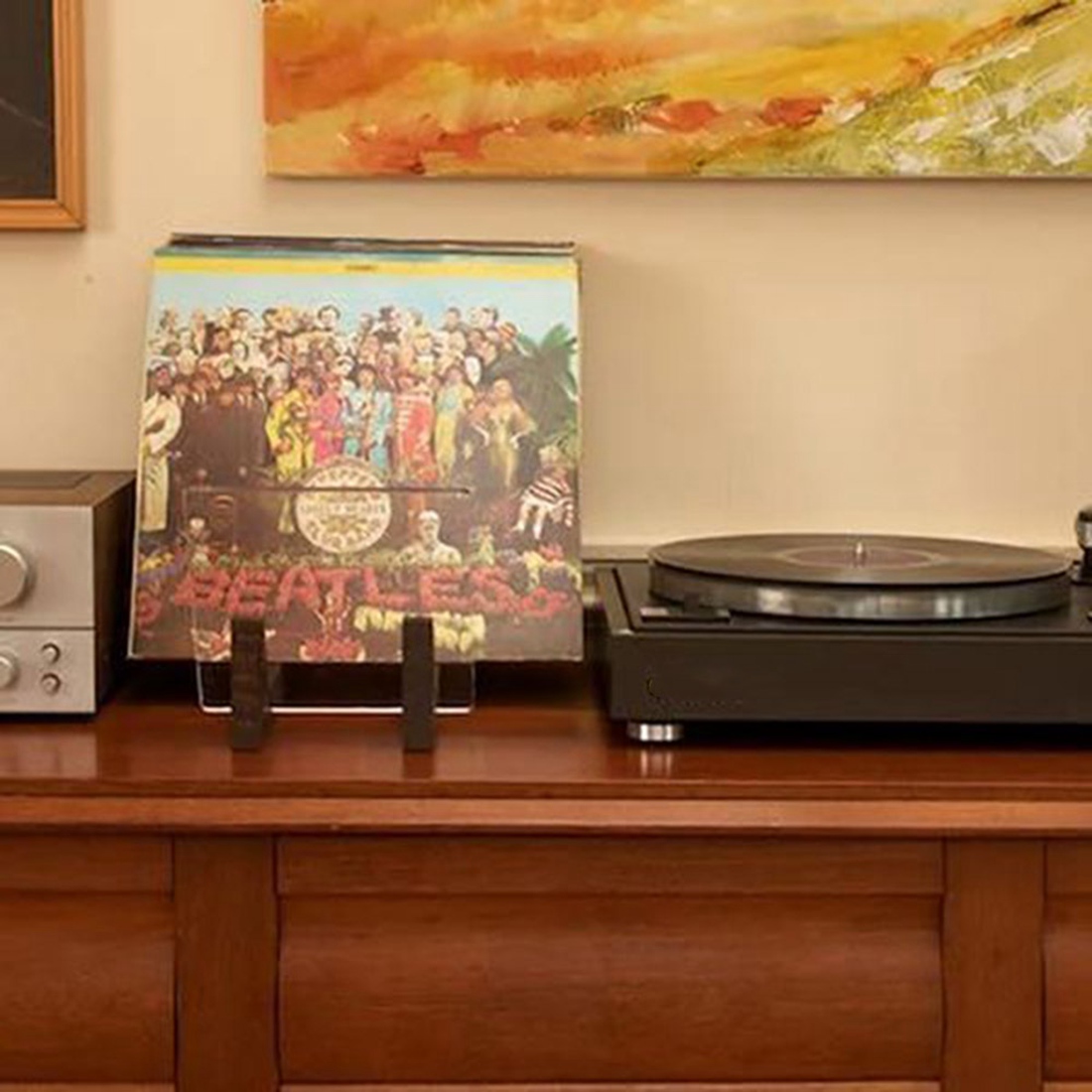 Vinyl Record Storage Holder Wooden LP Vinyl Album Desktop Rack | Daraz ...