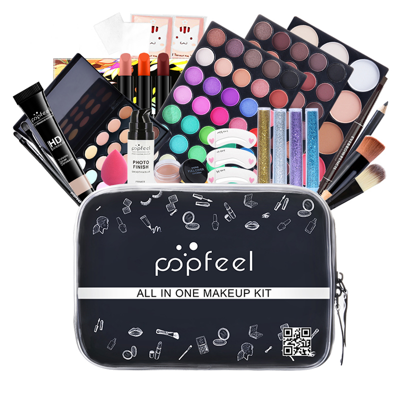 POPFEEL Makeup Kit ALL IN ONE Full Facial Makeup Set Eye Shadow Lip ...