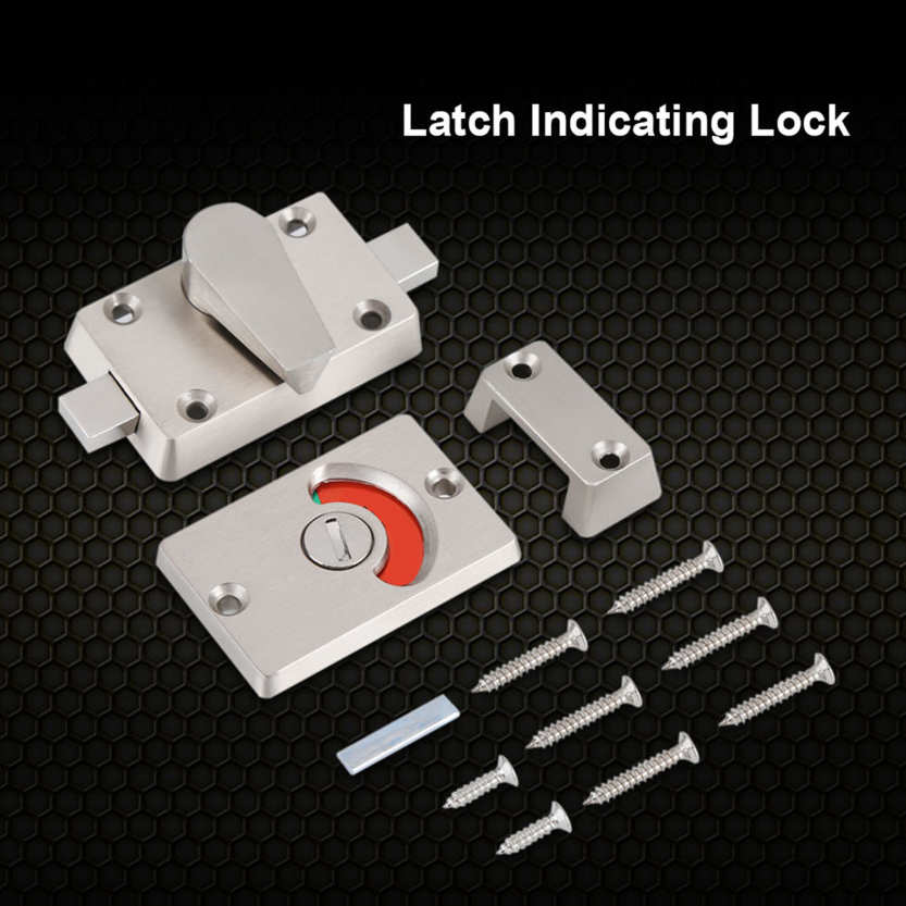 Stainless steel Indicator Bolt Vacant/Engaged Bathroom WC Toilet Door ...