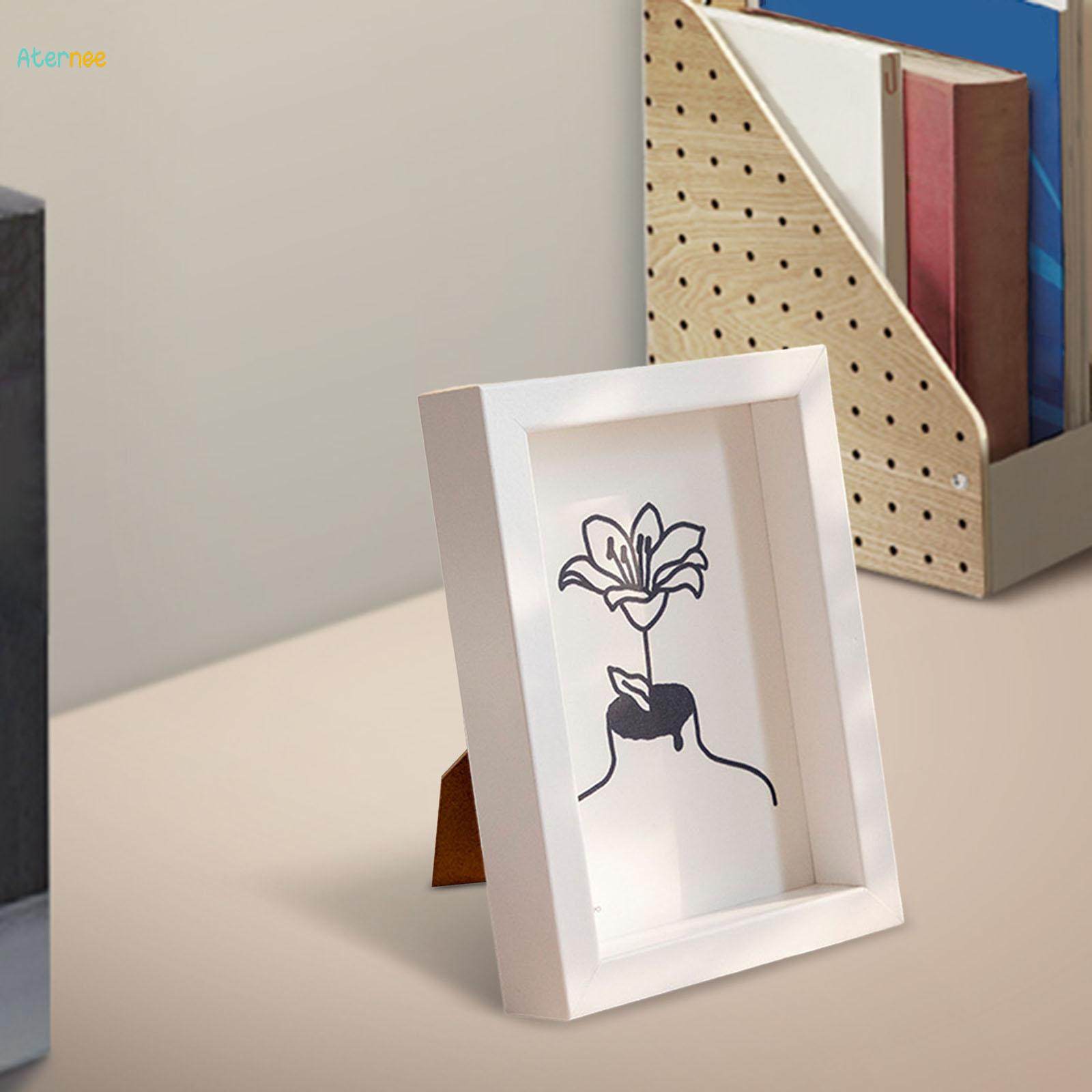 Square Photo Frame Nordic Photo Holder Desktop and Wall Wooden Picture ...