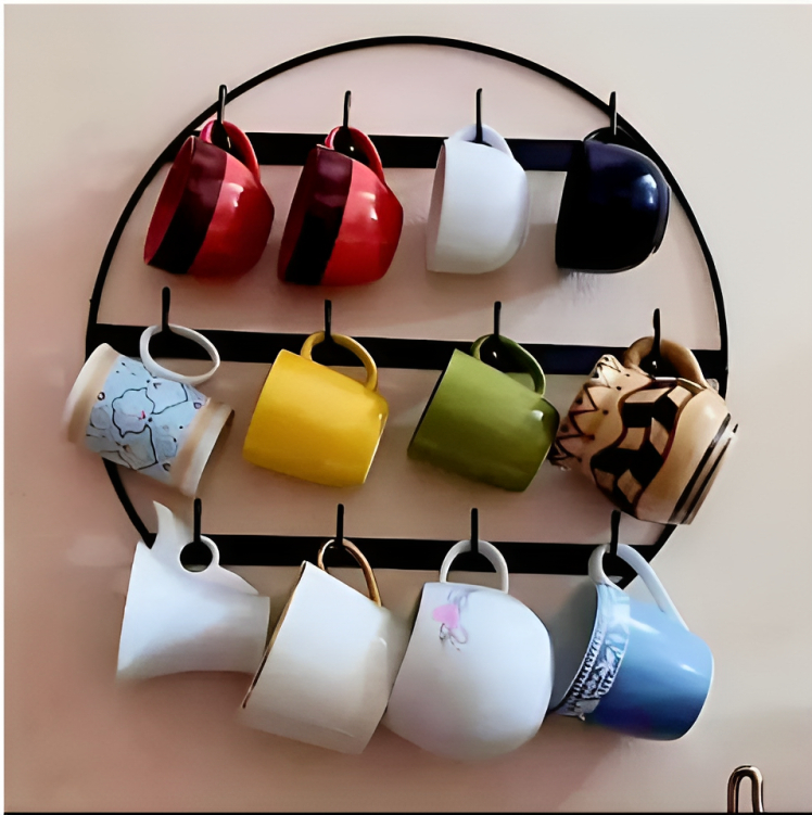 Premium Quality - Hanging metal mug organizer cup display stand kitchen ...