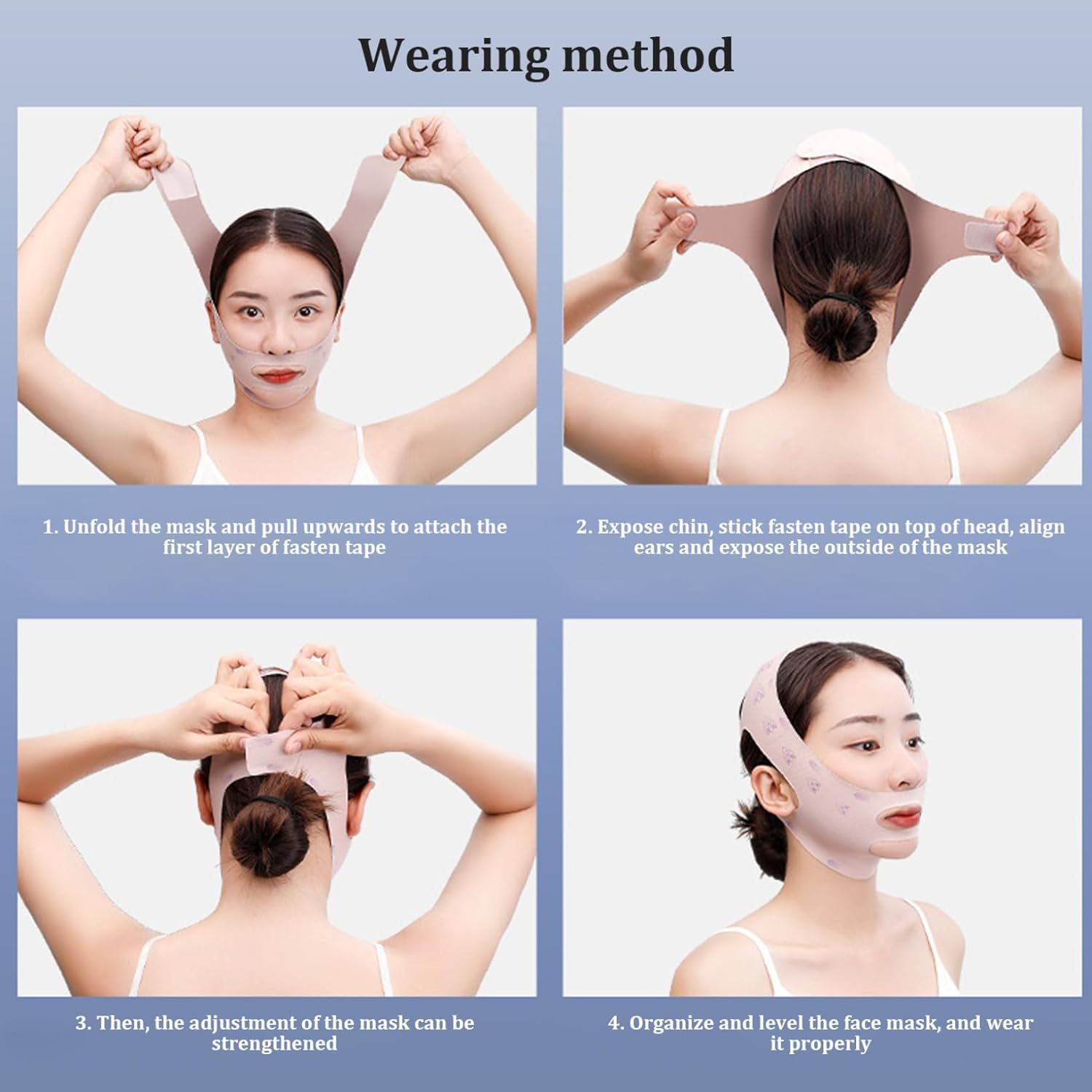 1pc Face Slimming Bandage Mask (Free Size) Face V Shaper V Line Cheek ...