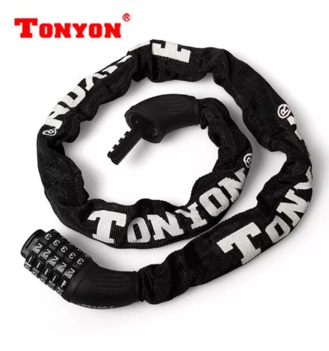 TonYon Five Digit Code Chain Lock Single Car Anti-Theft Lock Chain Lock ...