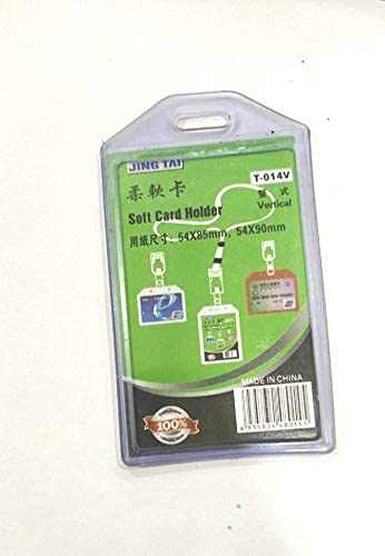 Soft PVC Working ID Card Badge Holder (T-014V) 10 Pcs ID Card Soft ...