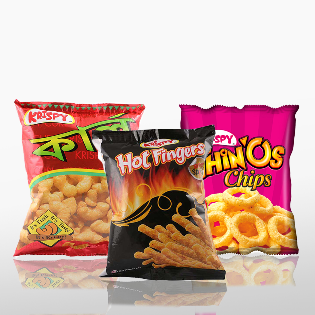 Krispy Chips Combo pack - Curl Chips 17gm -5 Pkts, Thinos- 15gm -5 Pkts ...