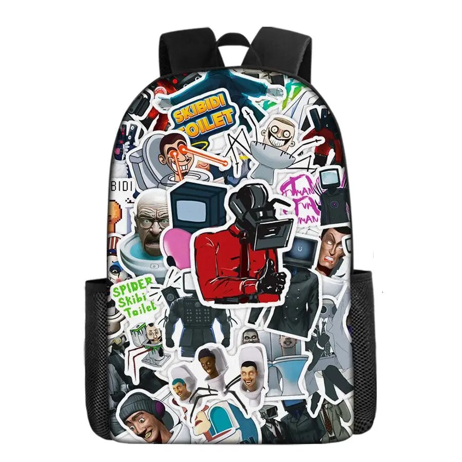 Skibidi Toilet Backpack For School Bag Titans Cameraman Lunch Box ...