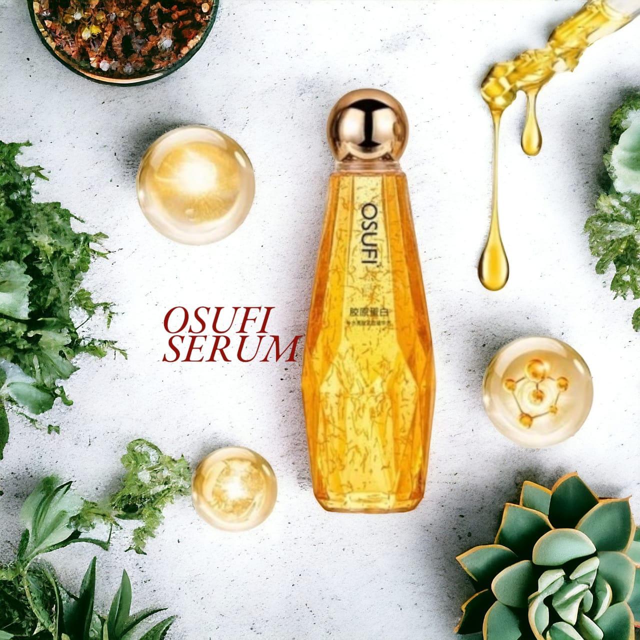 OSUFI Collagen Face Serum Anti Aging Moisturizing Brightening Badsha ...