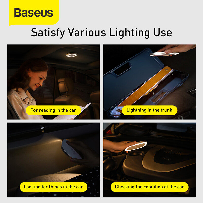Baseus Car Touch LED Night Light Car Roof Light Ceiling Magnet Lamp