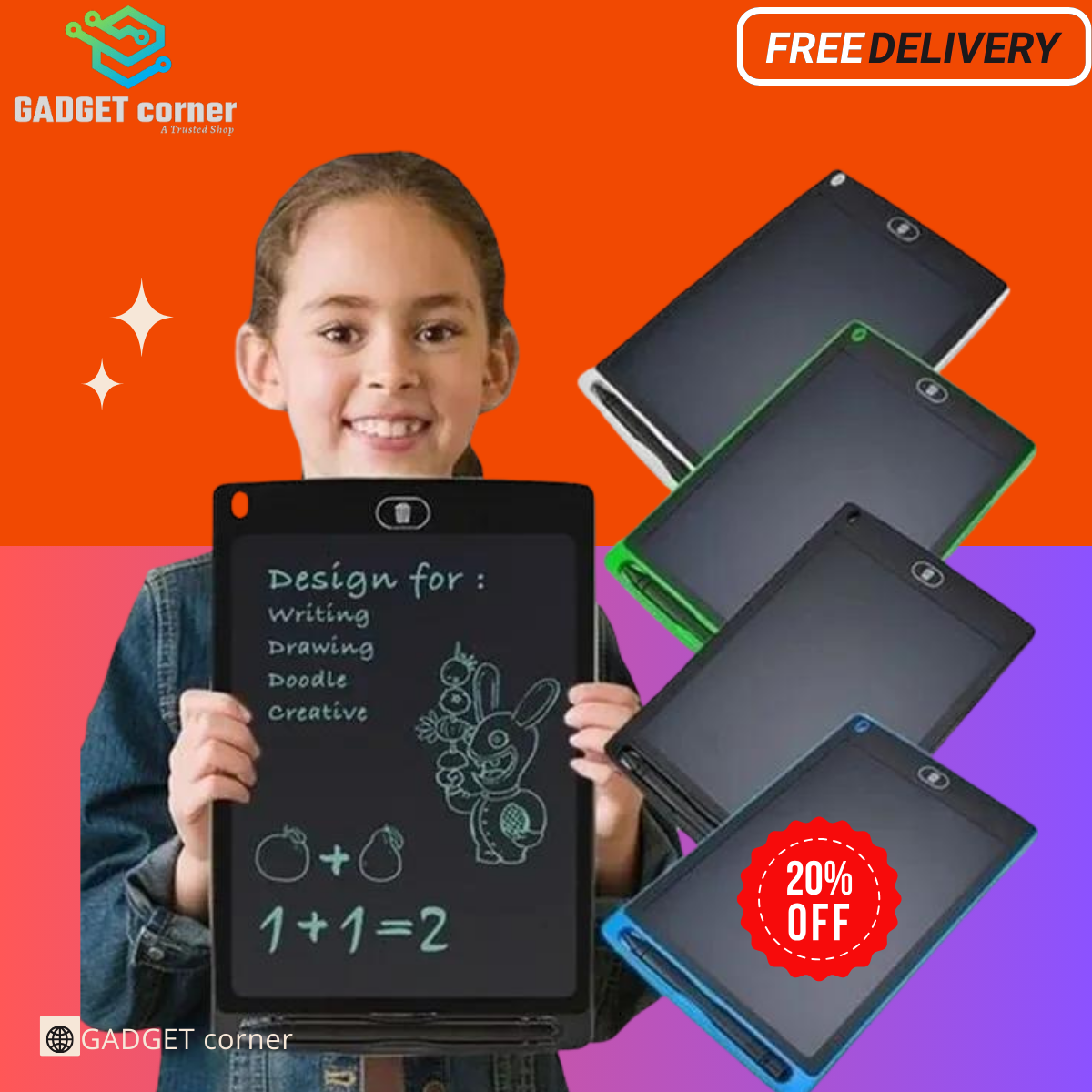 8.5" LCD Writing Tablet Drawing Pad, Erasable E-writer, Office Writing ...