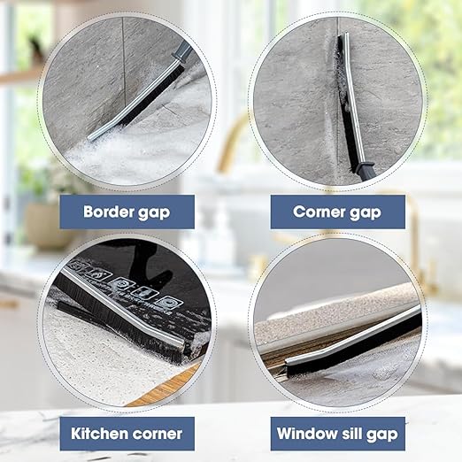 Hard-Bristled Crevice Cleaning Brush, Grout Cleaner Scrub Brush Deep ...
