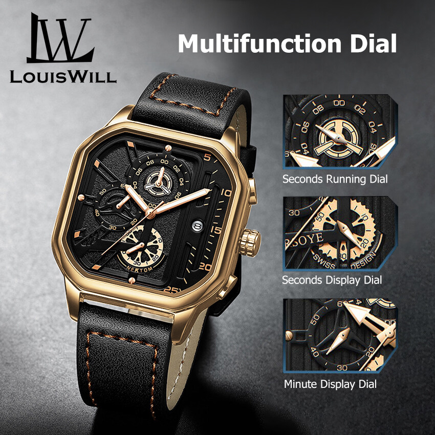 LouisWill Men's Watches Casuals Fashion Watch Quartz Watches ...
