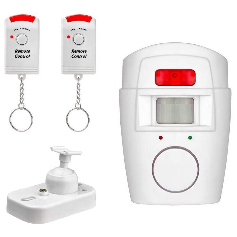 2 Remote Controller Wireless Home Security PIR Alert Infrared Sensor ...