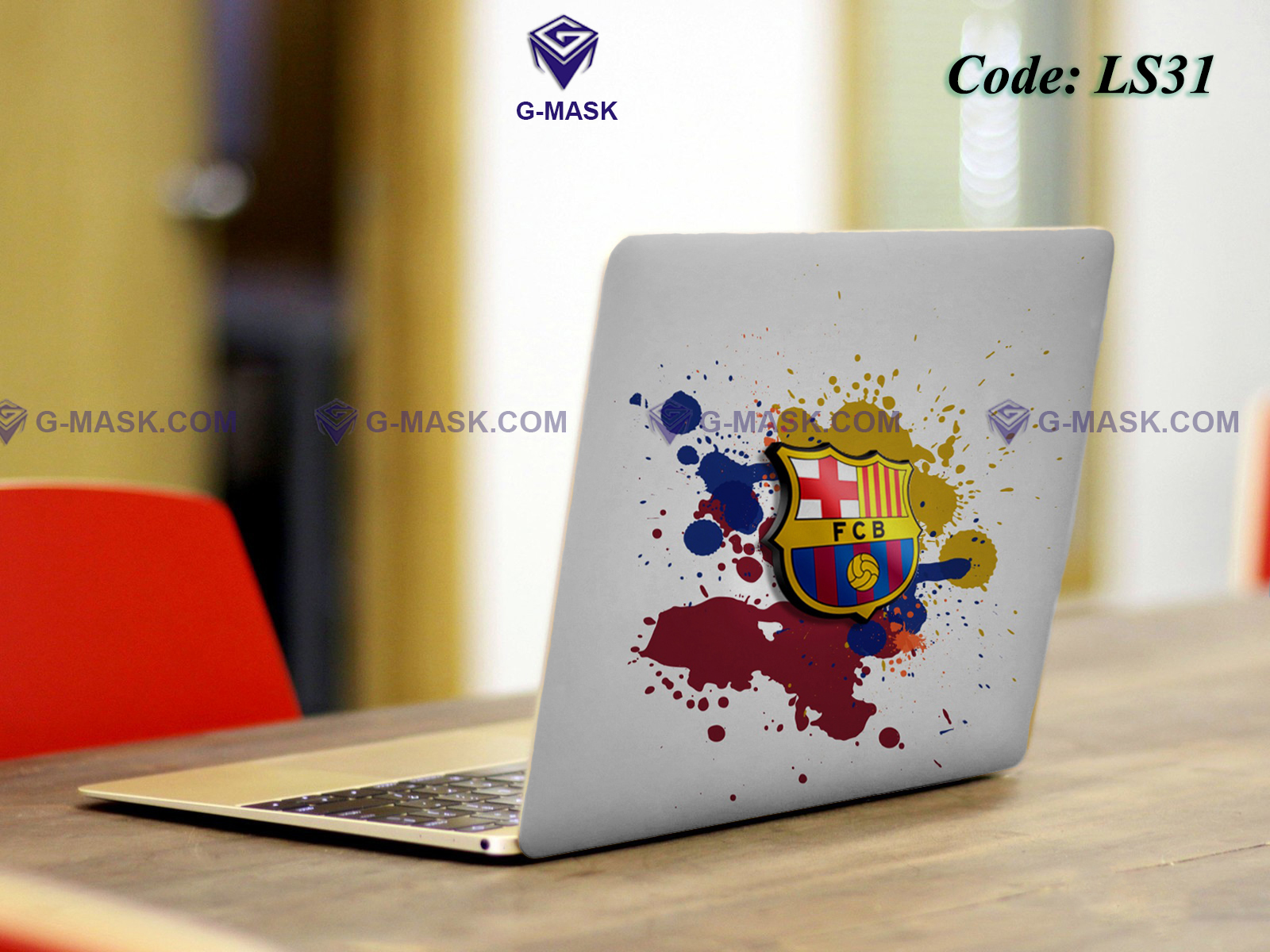 Barcelona laptop sticker, barca logo, barcelona logo gmask laptop ...
