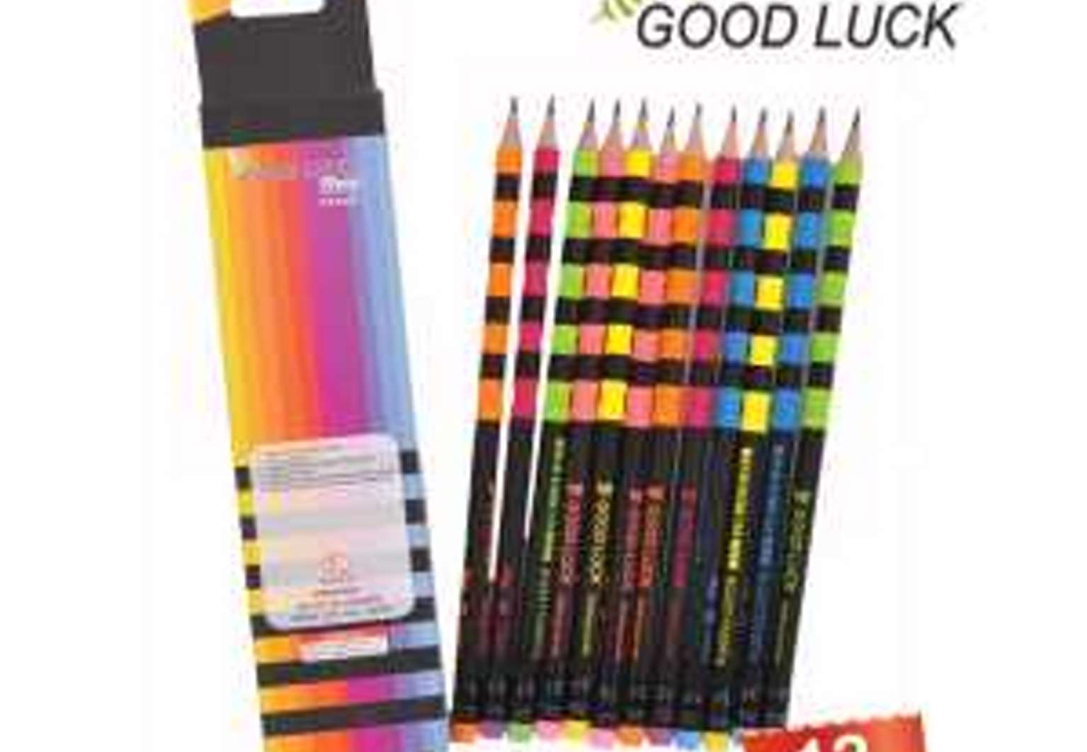 Good Luck Star Pencil 2B RUBBER TIPPED GRAPHITE PENCIL, Non-Toxic ...