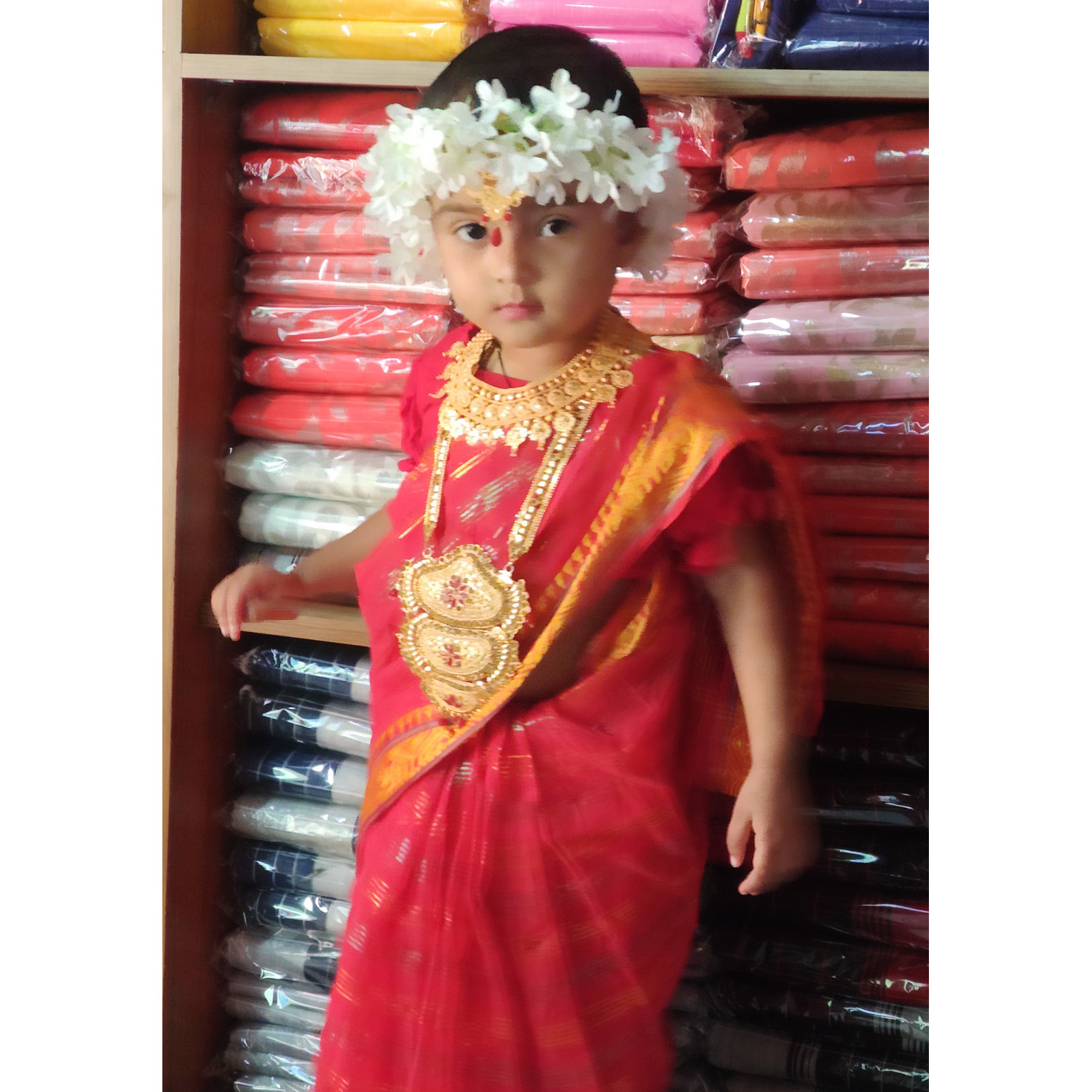Baby Saree for child fashion (7 haat)- | Daraz.com.bd