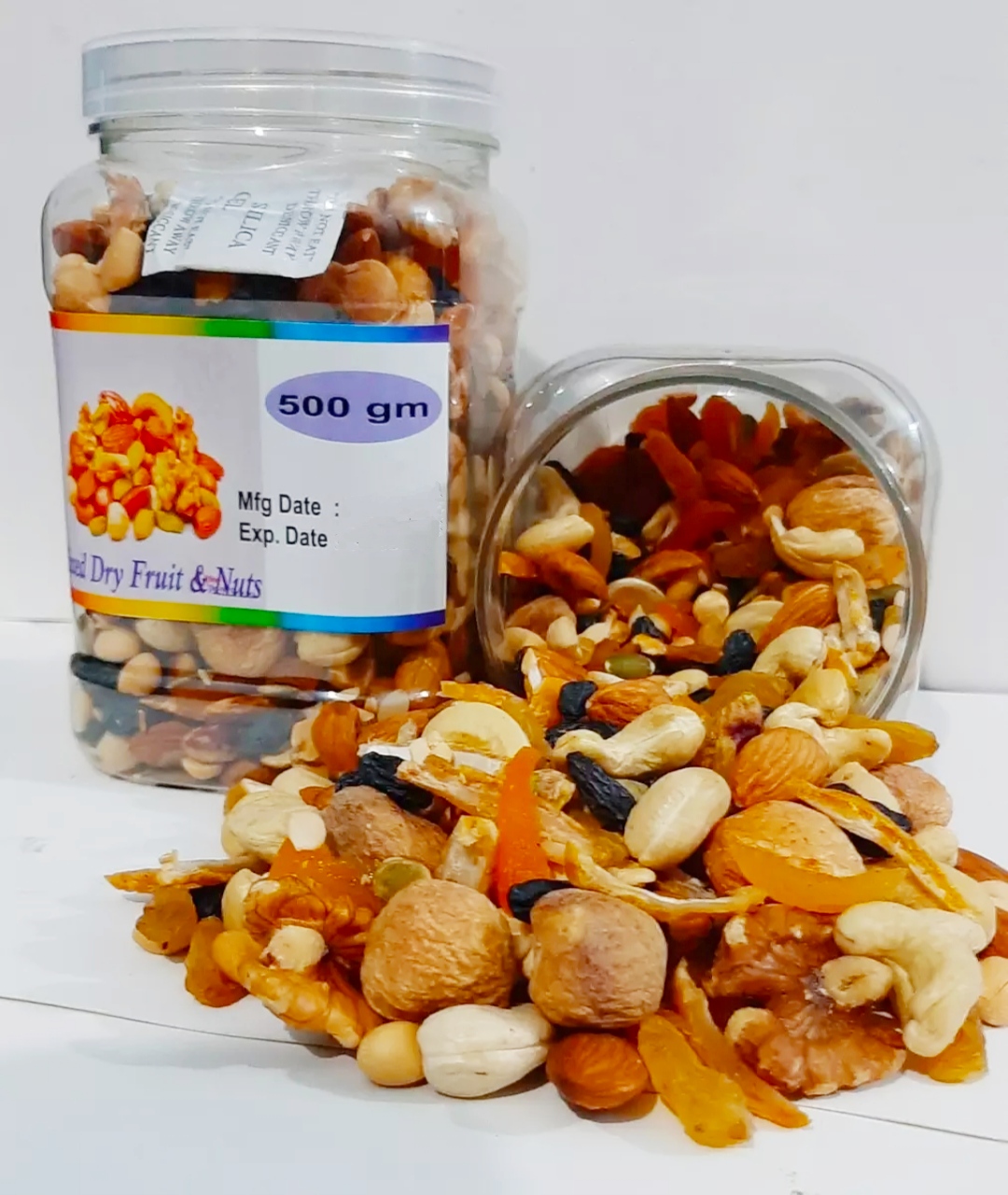 Mixed Dry Fruits & Nuts With Jar - 500g | Daraz.com.bd