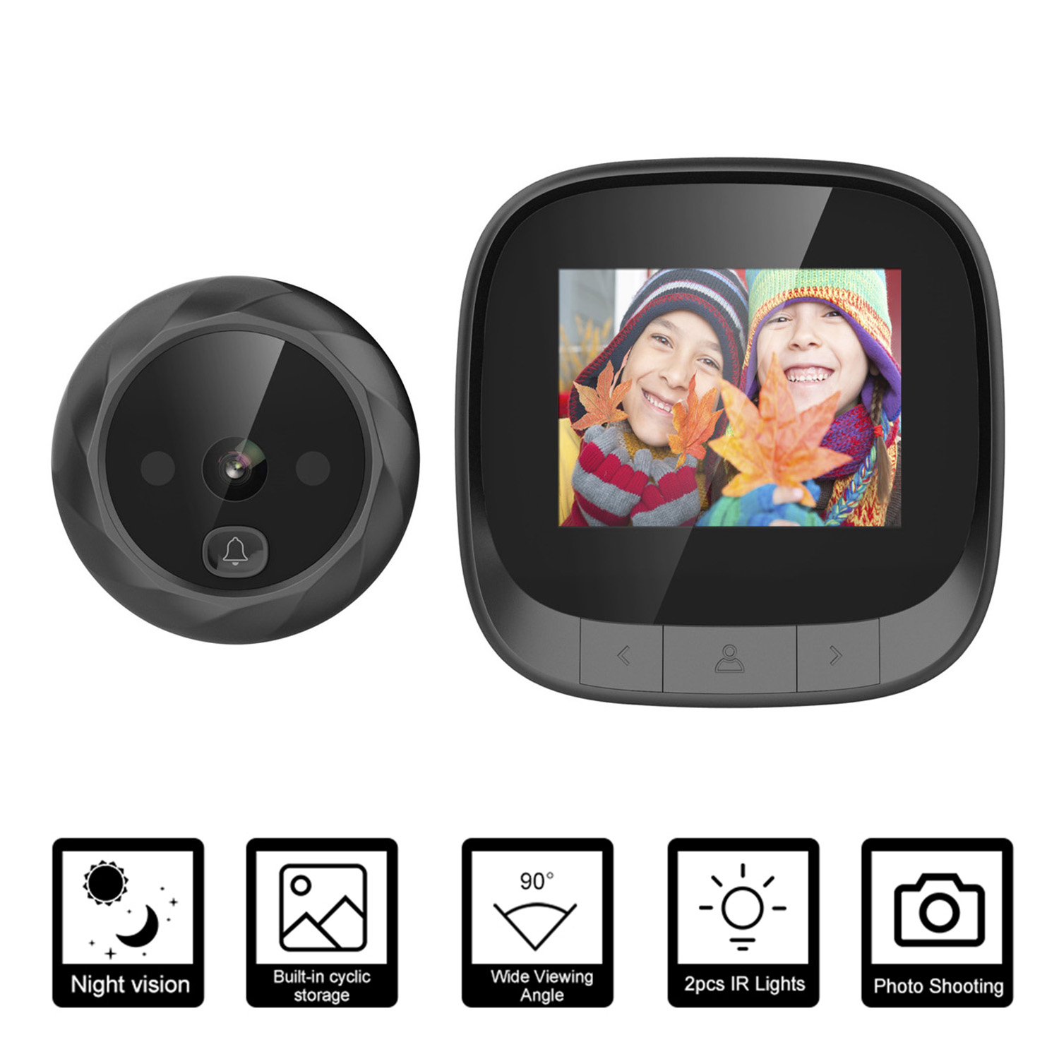 Digital Door Viewer Peephole Door Camera Doorbell 2.4-inches LCD Screen ...