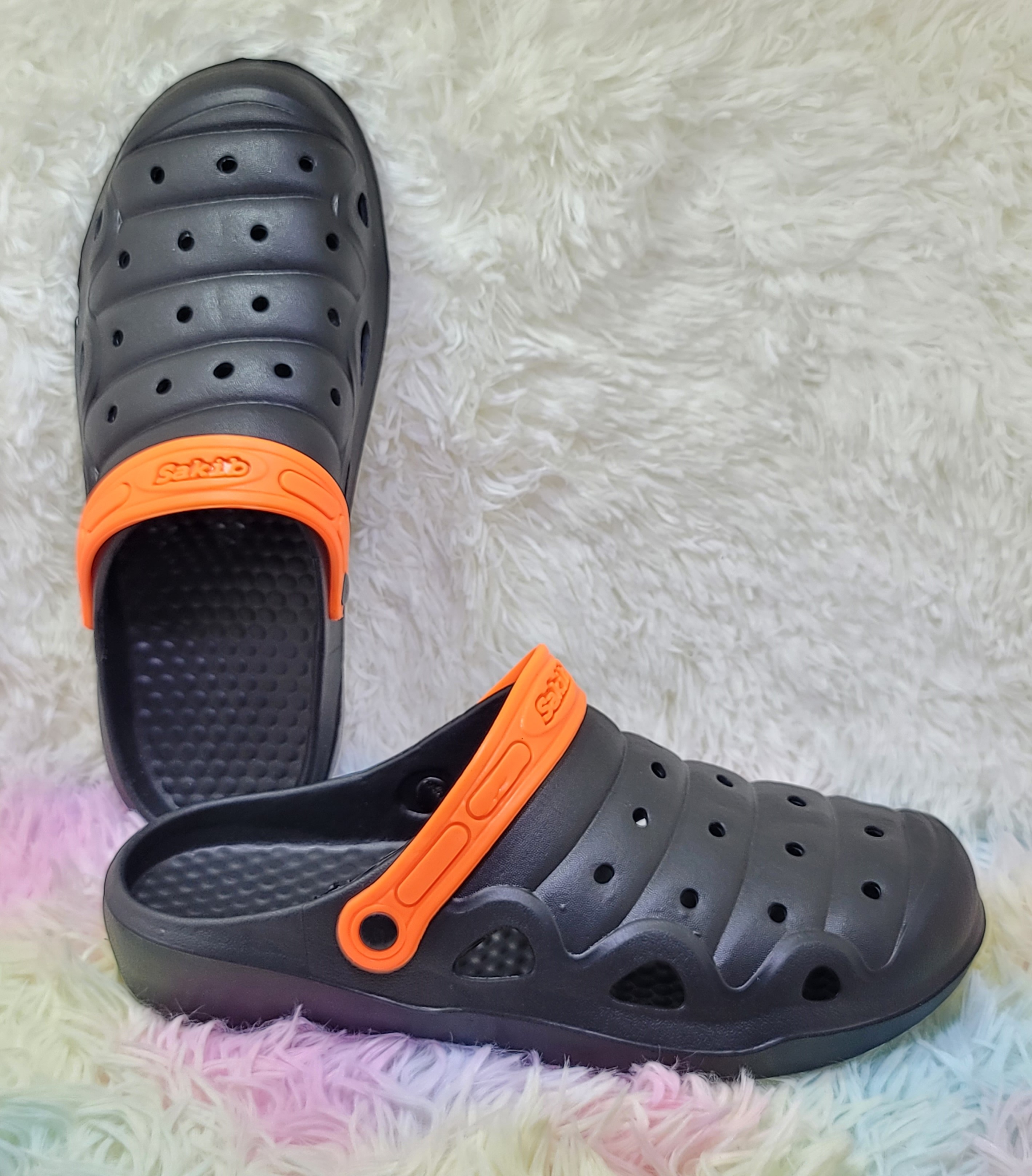New Comfortable Lightweight Eva Rubber Slim-sole Crocs Half Shoes ...