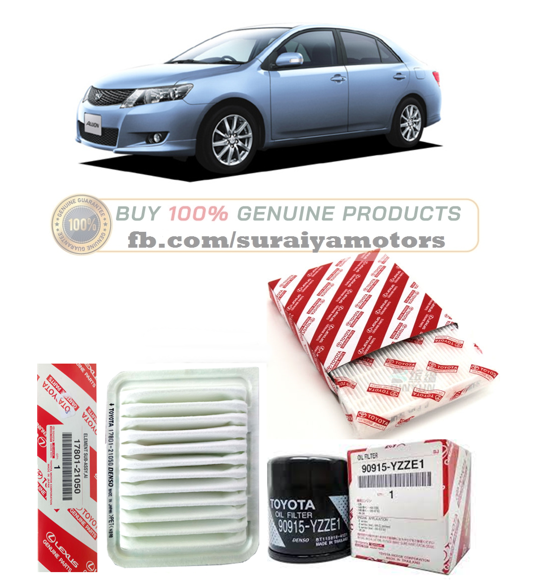 TOYOTA ALLION 07-ON – FILTER PACKAGE by Suraiya Motors | Daraz.com.bd