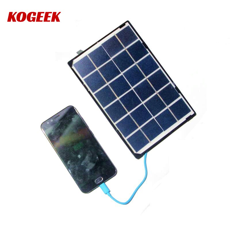 KOGEEK 6W 5V Solar Char-ger Solar Panel Power Mobile Ph-one | Daraz.com.bd