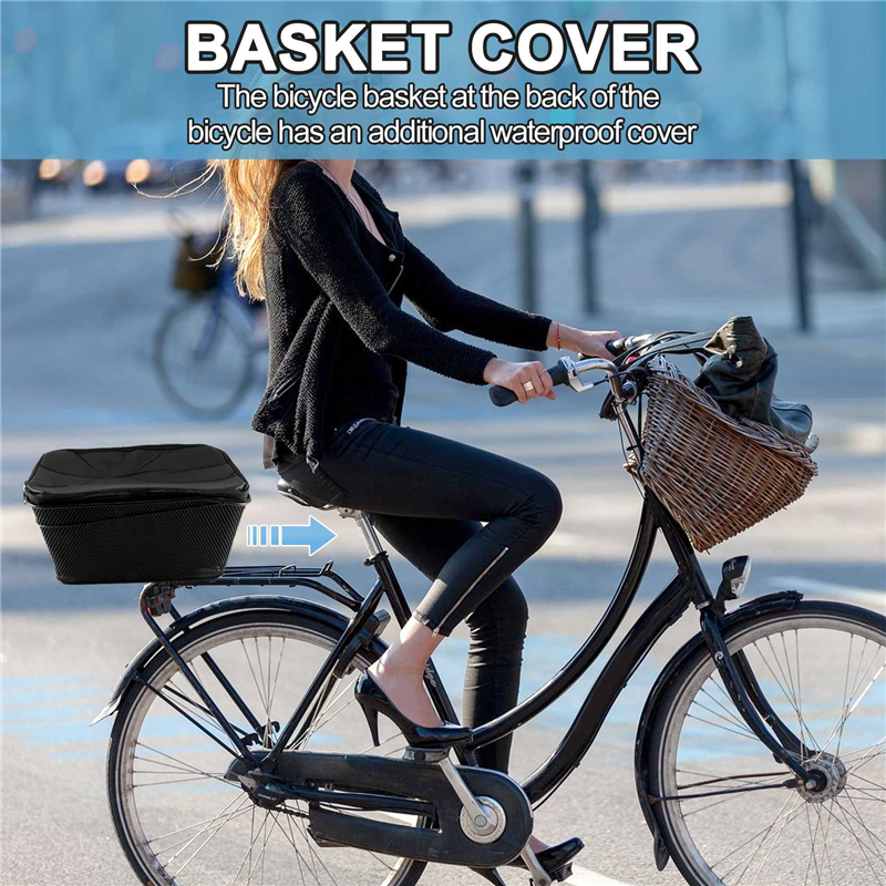 Rear Bike Basket Large Capacity Rear Bicycle Cargo Rack Mount Metal ...