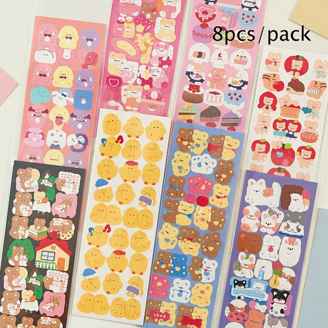 SKYSONIC BOBO Full Set Jelly Floro Journal Stickers Decor Seal ...