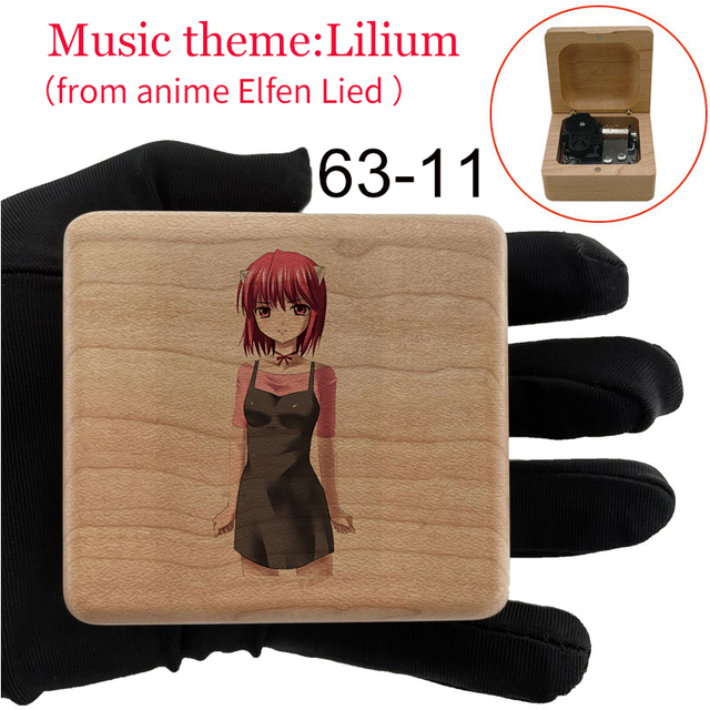 Elfen Lied Music Theme Lilium Mechanical Color Print Music Box For Birthday Musical Box Girl ...