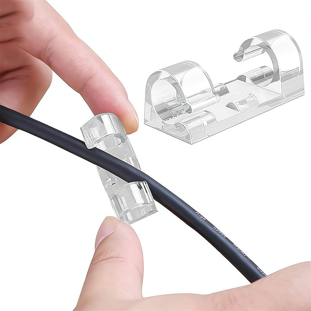 Self Adhesive Cable Clips Organizer USB Mobile Data Charger Cable Wire ...