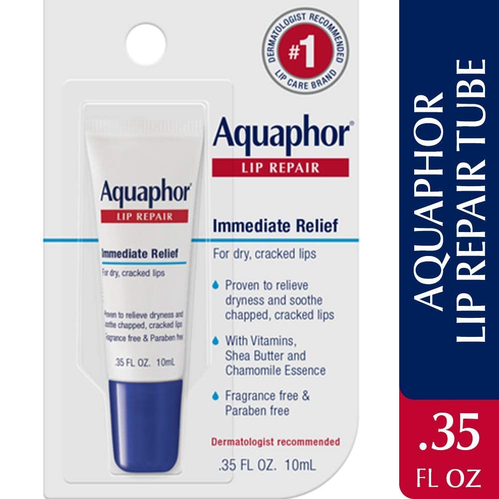 Aquaphor Lip Repair Ointment - Long-lasting Moisture to Soothe Dry ...