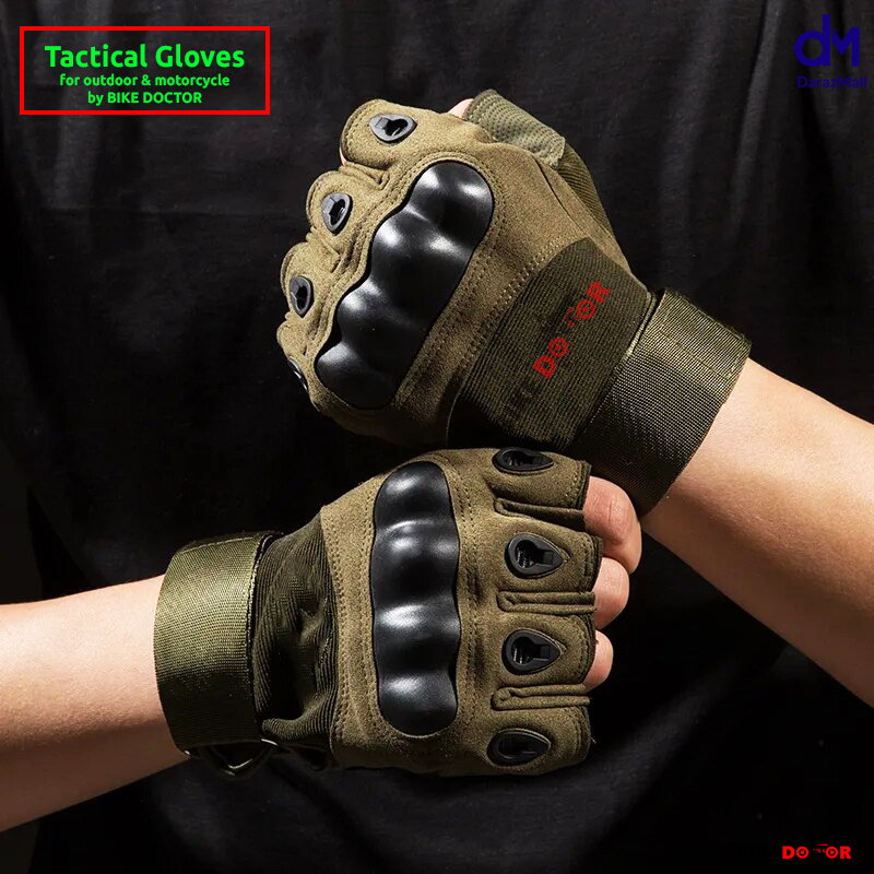 Half Finger Tactical Hand Gloves for Bike V1- 1 Pair | Daraz.com.bd
