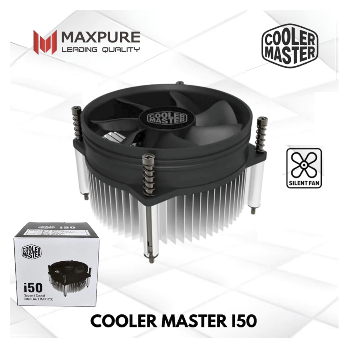 COOLER MASTER i30 i50 MINI CPU Cooler Radiator 95mm Silent Fan Suitable For Intel LGA 1150 1151 ...